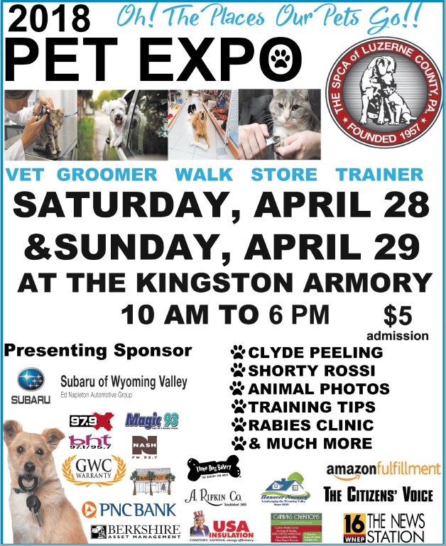 Luzerne County SPCA’s Pet Expo – The Paper Shop